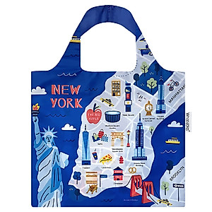 Wrapables AllyBag Collection Reusable Shopping Bag, New York