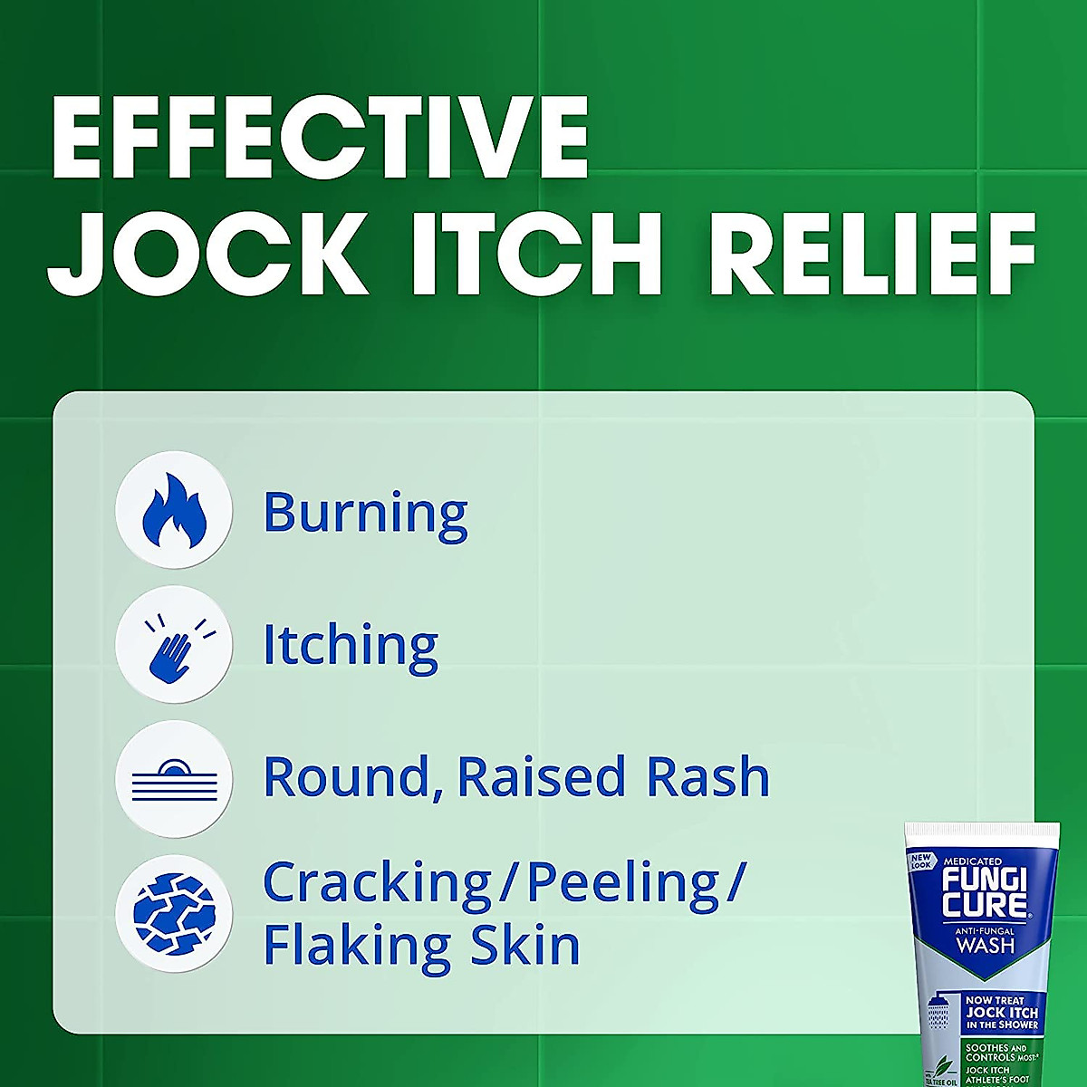 FungiCure Medicated Anti-Fungal Jock Itch Wash - Treat Jock Itch in The Shower- 6 Fl Oz (Pack of 2)