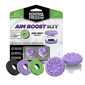 KontrolFreek Aim Boost Kit for Xbox One and Xbox Series X Controller | Includes Performance Thumbsticks and Precision Rings | Galaxy Edition 