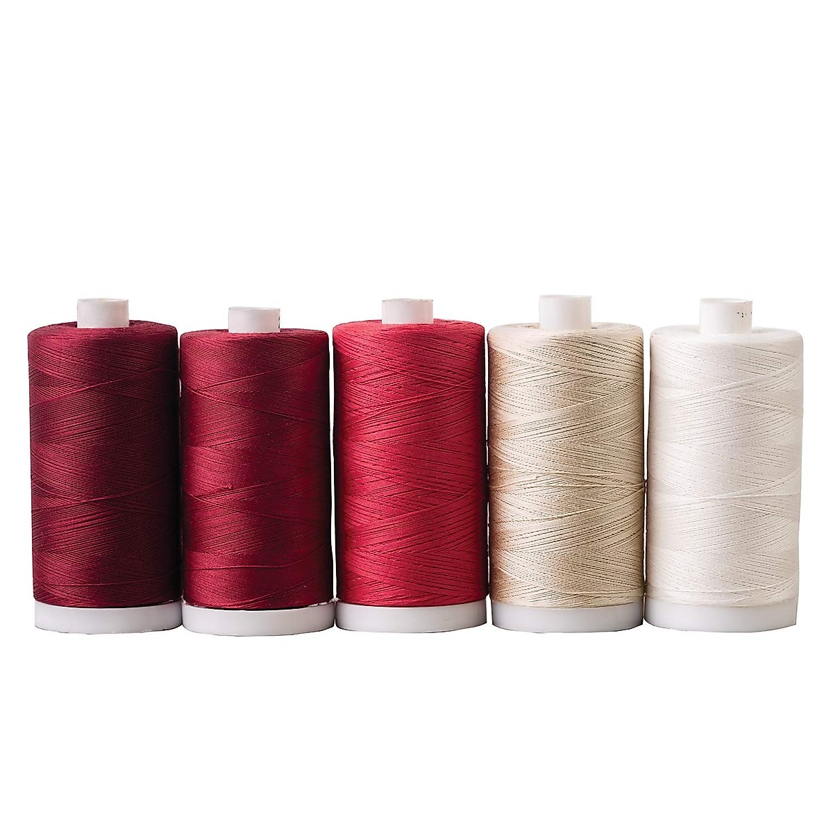 Connecting Threads 100% Cotton Thread Sets - 1200 Yard Spools (Set of 5 - Redwork)