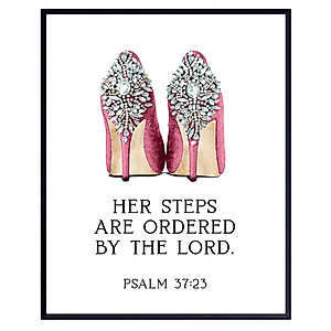 Scripture Wall Art - Glam Religious Bible Verse Wall Art - God Wall Art - Inspirational Quotes - Spiritual Wall Decor - Christian Gift for Women - Faith Wall Art - High Fashion Motivational poster