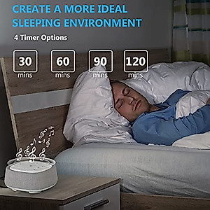 White Noise Machine for Baby Kids Adults, Rechargeable Sound Machine Sleep Therapy with 28 Natural Soothing Sounds, Auto-off Timer & Volume Control, Portable White Noise Machine for Home Office Travel
