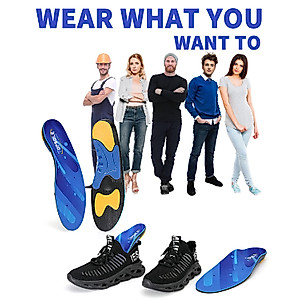 TOPSOLE (220+lbs)Standing All Day Heavy Duty Support Pain Relief Orthotics, Plantar Fasciitis High Arch Support Insoles for Men Women Metatarsalgia,Flat Feet,Feet Pain