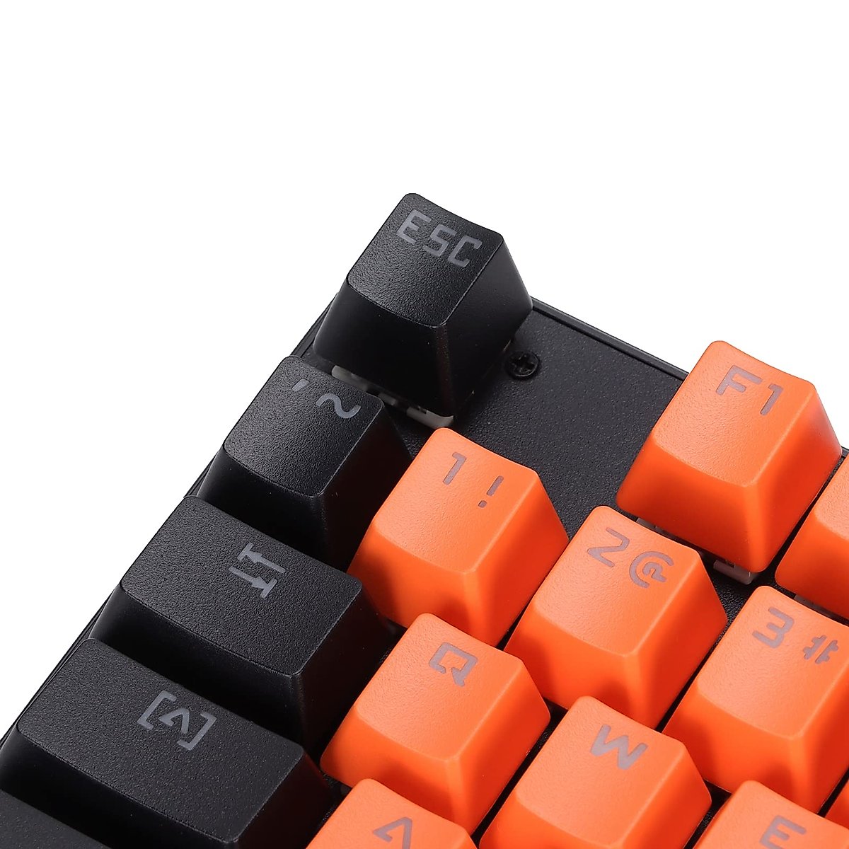 753 Wired Mechanical Keyboard, 87 Keys Blue Switch Two‑Tone Keycap Gaming Keyboard, Black & Orange Gaming Keyboard for PC Gamer Computer(75391b48gnask362)