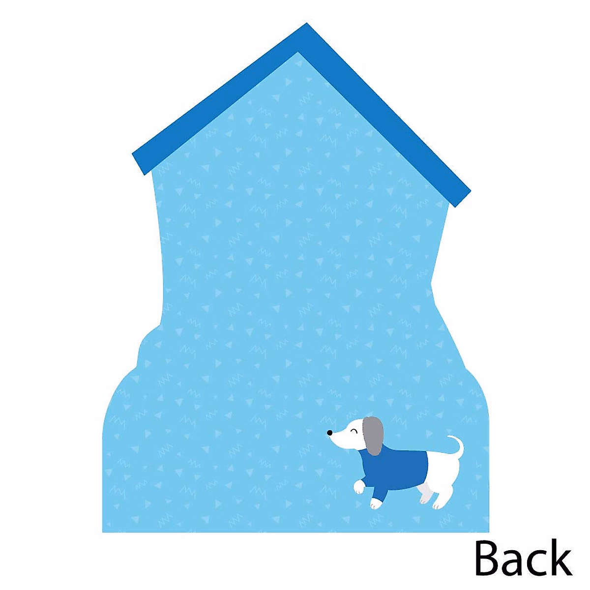 Big Dot of Happiness Pawty Like a Puppy - Shaped Cards - Dog Baby Shower or Birthday Party Thank You Note with Envelopes - Set of 12