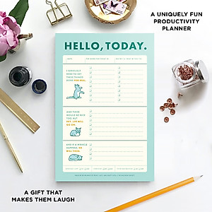 Curious Charts Commission Hello, Today - To Do List Pad - Kitty - 6 x 9 inches