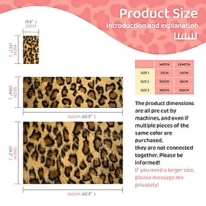 Leopard Print Fabric 9.8x17.7 Inches/62.9x19.6 Inches /62.9x39.3 Inches 1cm Soft Faux Fur Fabric DIY Handmade Sewing Fabric (06, 62.9x19.6 inches)