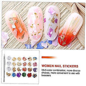 FOMIYES 3pcs Nail Foil Crafts Foil Flakes Makeup Glitters Nails Stud Foil Resin Pigment Flash Suit Kit De Manicura Nail Art Supplies Nail Art Tinfoil Manicure Ornament Gold Leaf Tin Foil