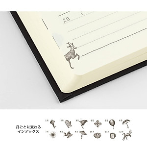 Midori 12396006 Diary for 5 Year Consecutive Use, Door, Black