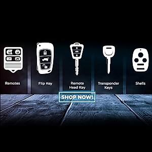 KeylessOption Just The Case Keyless Entry Remote Head Key Combo Fob Shell