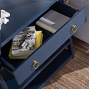 Safavieh Home Collection Johni Navy and Gold 5-Shelf Storage Etagere