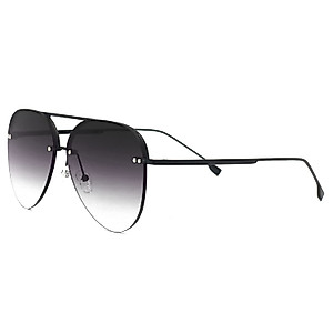 TOPFOXX - Megan 2 - Black Aviator Sunglasses for Women - UV400 Protection - Oversized Classic Pilot Sunglasses