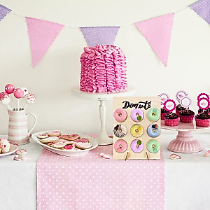 Wood Donut Display Stand Reusable Donut Holder Board Wedding Birthday Doughnut Rack for Party Wedding Birthday