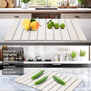 tdcokhe Home Sink Caddy, Instant Dry Bathroom Sink Organizer, Fast Drying Diatomaceous Earth Stone Sink Tray Dish for Soap Sponge Holder Toothbrush Cup, Stainless Steel Feet with Rubber Bottom, Grey