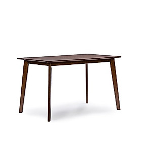 Baxton Studio Sumner Dining Set Style Walnut Brown 5-Piece Dining Set