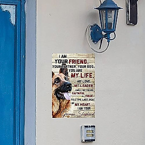 CAEJCCL 5D Diamond Art I Am Your Friend German Shepherd Diamond Painting Kits for Adults Paint by Number for Home Recreation and Wall Decoration 12x16 Inches