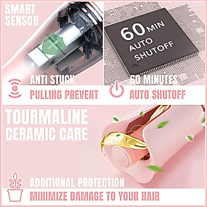 Lena Auto Hair Curler Automatic Curling Iron • Ionic Curling Wand Self Rotating Curler • Best for Long & Medium-Length Hair