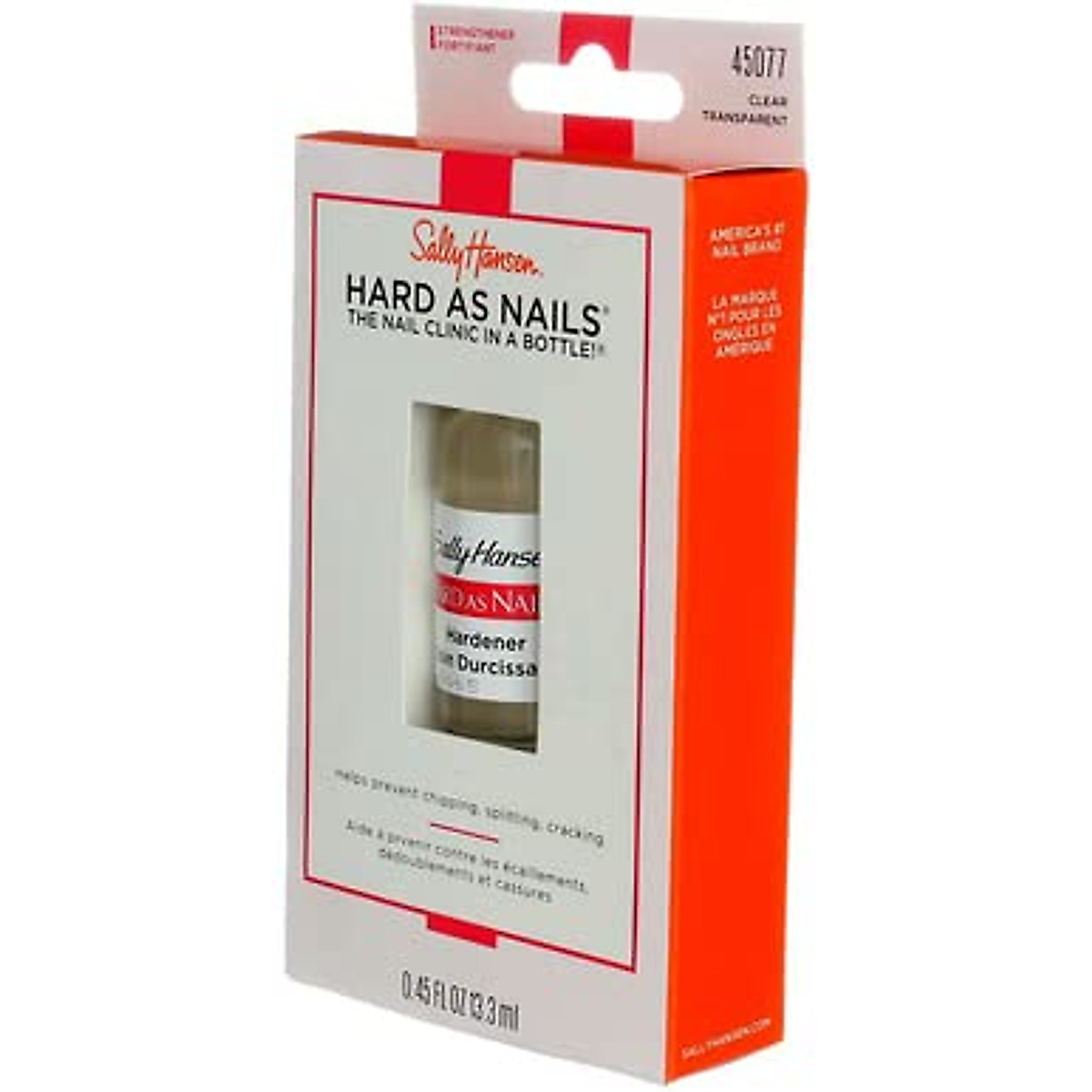 Sally Hansen Hard As Nails Strengthener Clear 0.45 Ounce (13.3ml) (3 Pack)