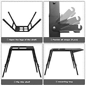 Portable Griddle Stand Compatible for Blackstone 17” 22" Propane Table Top Grill Stand,Universal Outdoor Camping Cooking Station with Side Shelf, Perfect Take Along for Outdoor Cooking and Camping