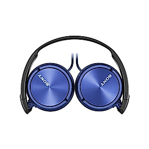 Sony Foldable Headphones with Smartphone Mic and Control - Metallic Blue