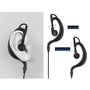 NEWASHAN Earpiece Headset Compatible with Motorola MotoTRBO Radio XPR6350 XPR6550 XPR7550 DP4800 APX4000 APX6000 APX7000 APX8000 XiR-P8200 XiR-P8268 G-Style Clip Ear PTT Mic