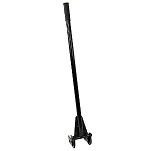 HOME-X Heavy-Duty Pallet Buster with Rotating Head, 45-Inch Powder-Coated Steel with Rubber Handle, No Assembly Required, 45" L x 6" W x 1 ¼ " H, Black