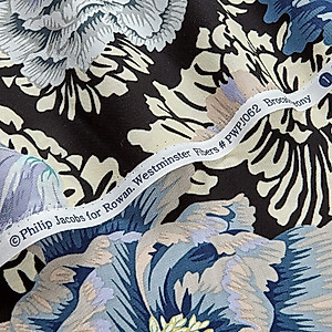 Kaffe Fassett Collective Brocade Peony Grey, Fabric by the Yard