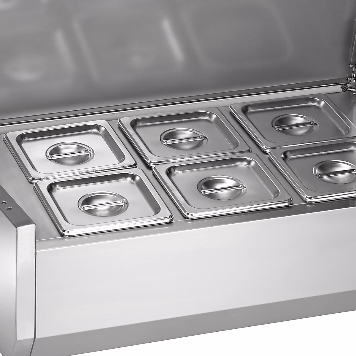 Arctic Air ACP40 40" Countertop Refrigerated Sandwich/Salad Condiment Prep Table Station, 6 Pans, Stainless Steel, 115v