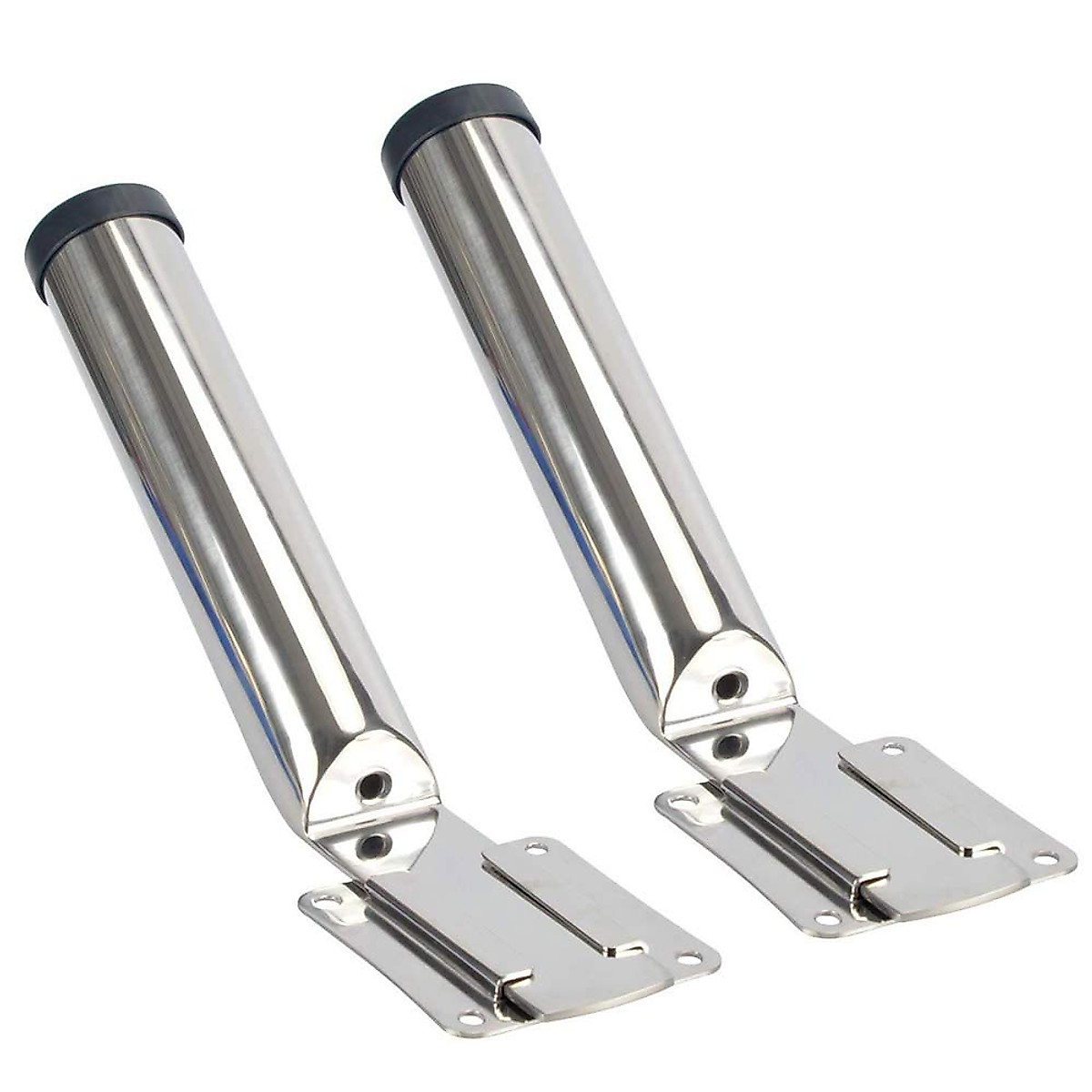 Amarine Made Set of 2 Stainless Steel Slide Mount Removable Fishing Rod Holder