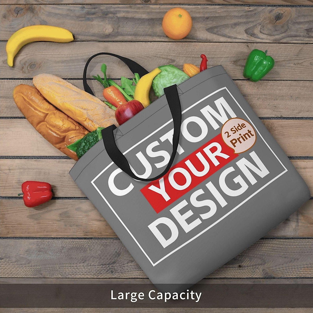 Personalized Tote Bags In Bulk Customized Tote Bag with Picture Customized Tote Bag with Picture for Women Girls Gray Bags