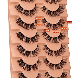 Natural Cluster Lashes D Curl Eyelash Extensions Wispy Individual Lashes Strips False Eyelashes DIY Lash Extensions Multipack by Eefofnn