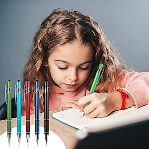 TIESOME 5 Pieces Ballpoint Pen with Stylus Tip, 2 in 1 Stylus Pens Stylish Pen, 0.5 mm Black Ink Retractable Ballpoint Pen, Metal Stylus Pen for Touch Screens School Office Gift Supplies