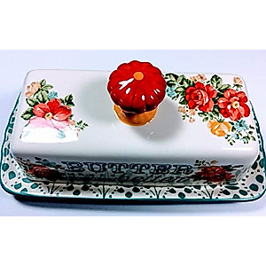 The Pioneer Woman Vintage Floral Butter Dish Stoneware