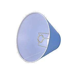 Aspen Creative 58763, Empire Uno Lamp Shade, Cornflower Blue, 4" Top x 10" Bottom x 7" Slant Height, Slip UNO 33mm