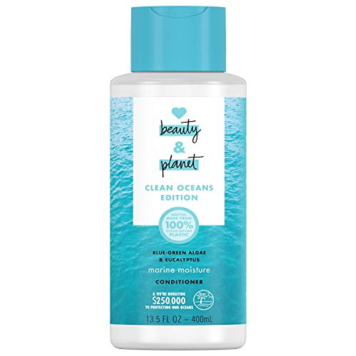 Love Beauty And Planet Marine Moisture Conditioner Clean Oceans Edition Blue-Green Algae & Eucalyptus Hydrating 13.5 oz