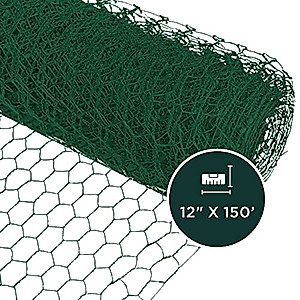 SLS SUPPLY FLORA - Green Florist Netting, Customizable Floral Wire, Steel Wire Mesh Roll, Versatile and Durable Garden Netting, Essential Floral Arrangement Supplies, 12 inches x 150 feet
