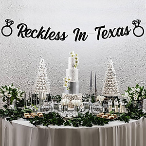 Sursurprise Reckless In Texas Banner Sign for Texas Bachelorette Party Austin Bridal Shower Decorations Destination Bach Engagement Wedding Party Supplies