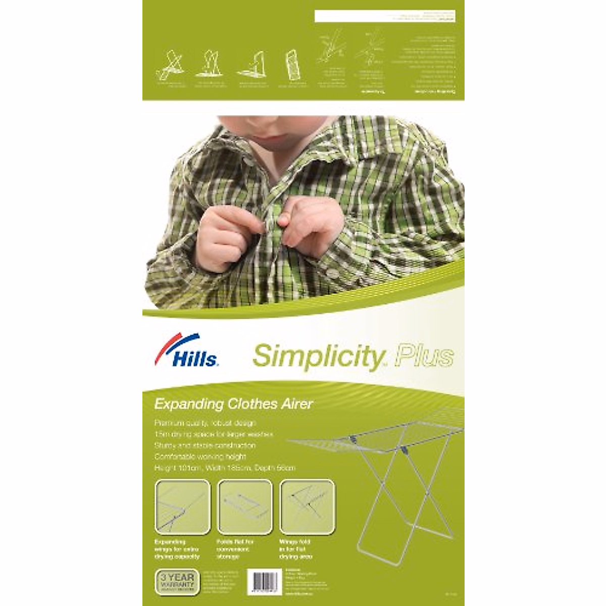 Hills Simplicity Plus Expanding Clothes Airer