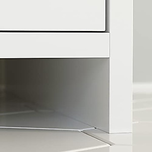 Sauder Cottage Road Linen Tower, L: 14.76" x W: 15.35" x H: 60.63", White Finish