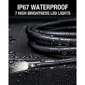 Teslong Inspection Camera, Dual Lens Endoscope Camera with Light 5" IPS Screen Digital Industrial Borescope,1080P Endoscope Waterproof Flexible Probe Borescope Camera with Light(16.4ft)