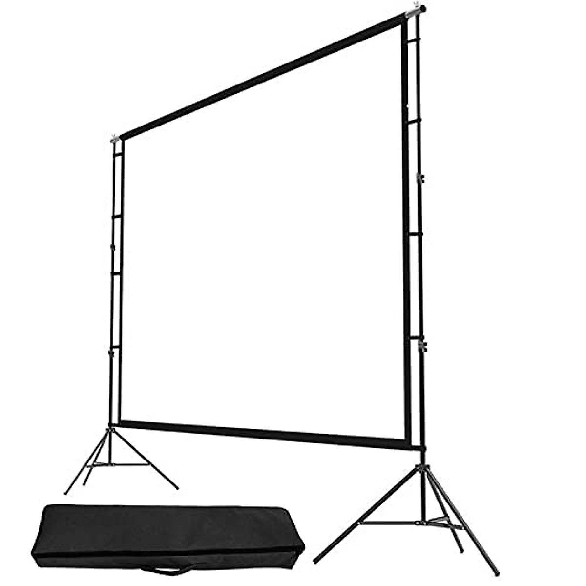 Projector Screen and Stand, Portable 16:9/4:3 HD 4K Movie Screen, with Carry Bag & Tripod Manual Wrinkle-Free Design, for Party Cinema and Camping,150in