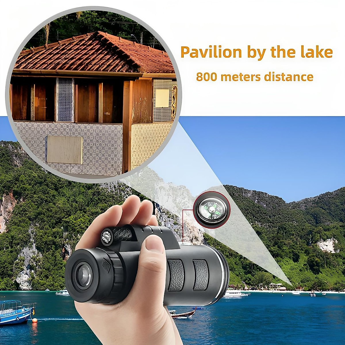 New 2023 Monocular Telescope for Smartphone，High Power Monocular with Smartphone Adapter and Sturdy Tripod， BAK4 Prism Monocular for Boating/Yachting/Sports/Bird Watching/Auto Racing/Hunting/Trevel