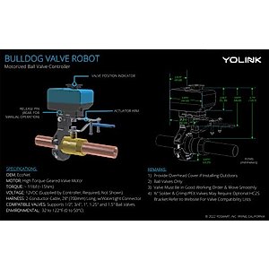 YoLink Smart Water Valve Controller, with Bulldog Water Valve Manipulator, Easy No-Plumber DIY Installation, Remote Control, Compatible with Alexa/Google Assistant, IFTTT - YoLink Hub Required…