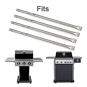 Grill Burner Tube for Charbroil 463347518 463243518 463275517 463373019 463275717, Charbroil Performance 475 Burner Gas Grill Replacement G470-5200-W1 G321-4C00-W1, Stainless Steel, 17 3/4", 4 Pack