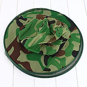Gybai Mosquito Green Camouflage Insects net Head mesh Protection Cap Outdoor Garden Supplies