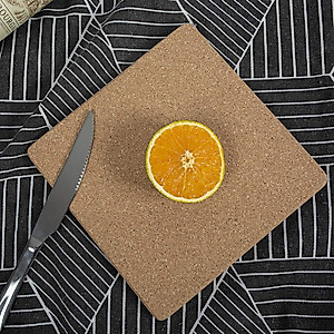 Cork Trivets Square, for Kitchen,7-Inch Each, Set of 2 (Square-7"x7"x0.39")
