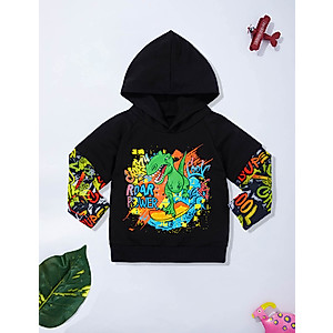 MIGU Toddler boy clothes 3T-4T Boys Clothes Winter Outfits with Dinosaur Clothes For Boys Hoodie Boy Sweatsuit + Dinosaur Pants 2PCS Set