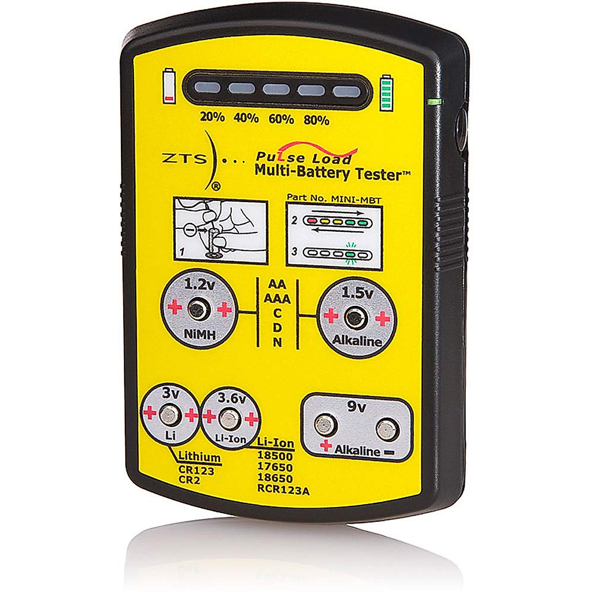 The ZTS Mini Multi-Battery Tester With Case - MINI-MBT