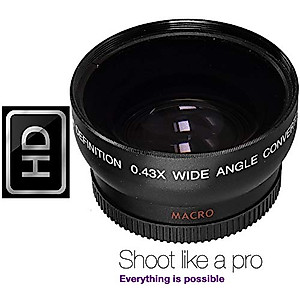 HD Wide Angle with Macro Lens for PANASONIC DMC-G5KK DMC-G5 (52mm Compatible)