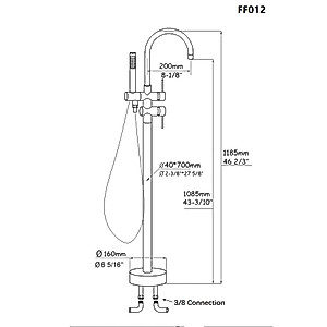 Freestanding Bathtub Faucet with Hand Shower